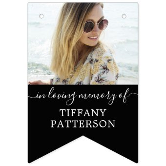 Personalized Memorial Funeral Decor Bunting Flags | Zazzle