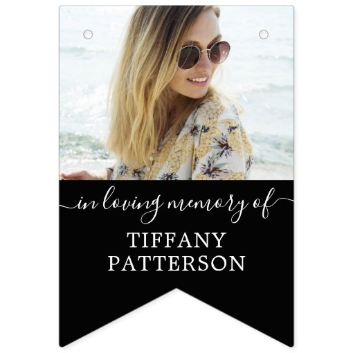 Personalized Memorial Funeral Decor Bunting Flags | Zazzle