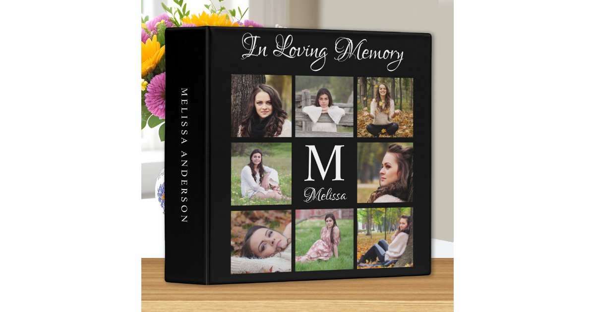 Personalized Memorial In Loving Memory Photo Album 3 Ring Binder | Zazzle