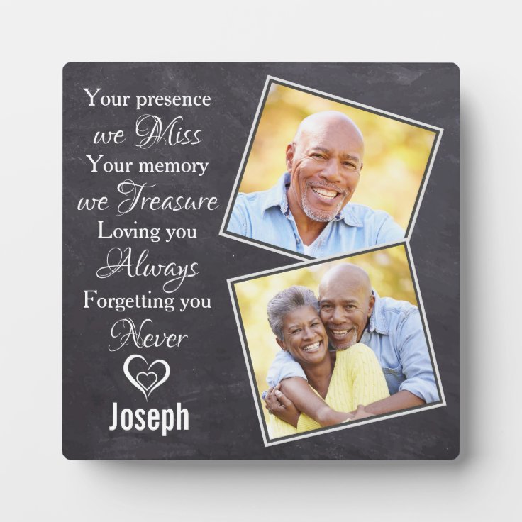 Personalized Memorial In Loving Memory Photo Plaque | Zazzle