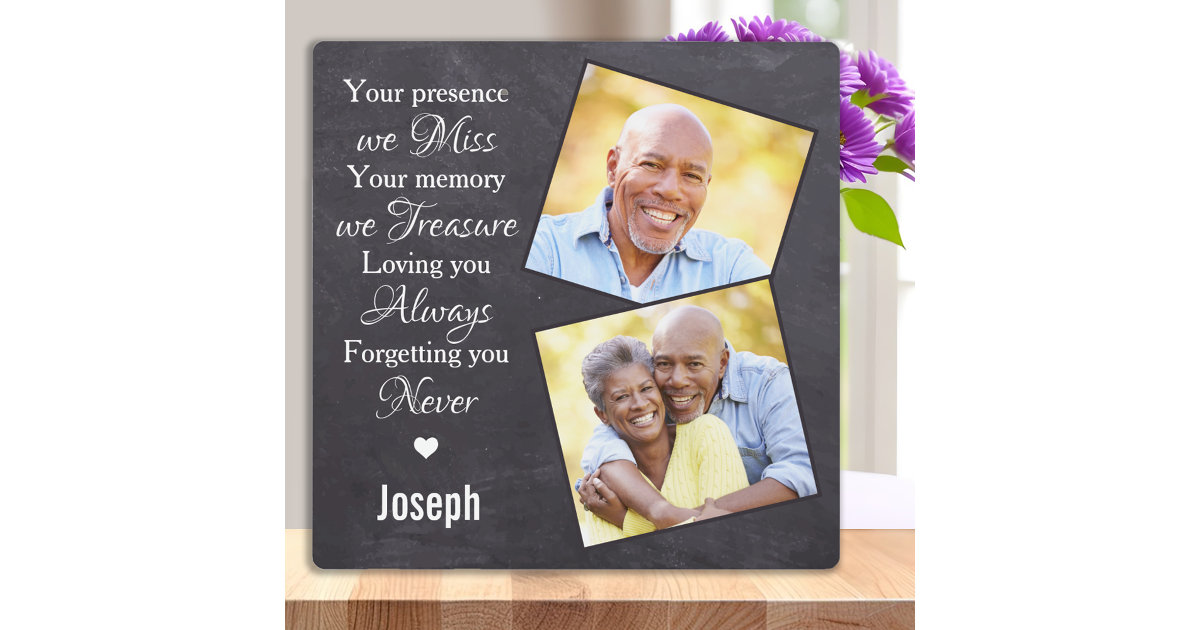 Personalized Memorial In Loving Memory Photo Plaque | Zazzle