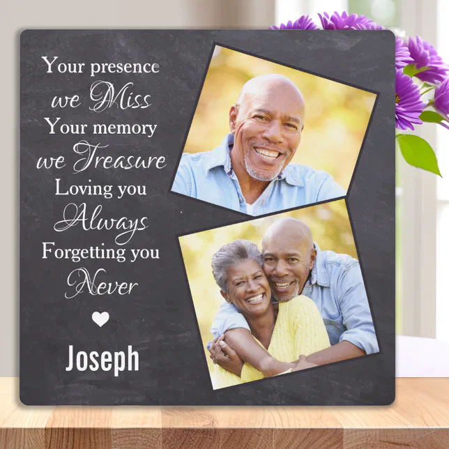Personalized Memorial In Loving Memory Photo Plaque | Zazzle
