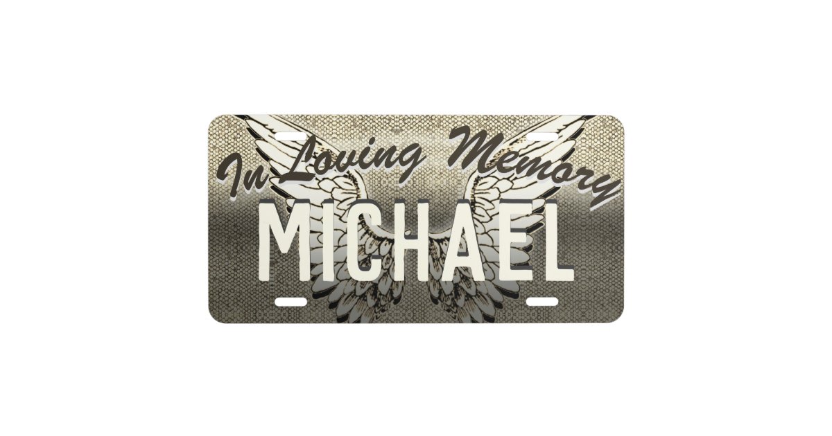 Personalized Memorial License License Plate | Zazzle