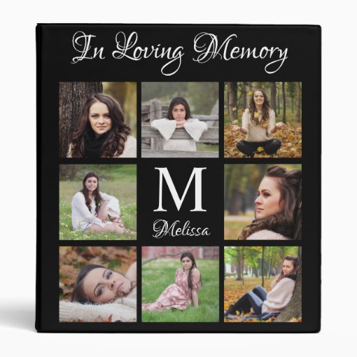 Personalized Memorial Loving Memory Photo Album 3 Ring Binder | Zazzle