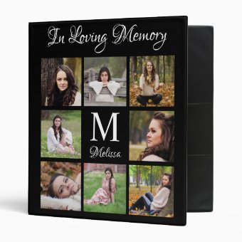 Personalized Memorial Loving Memory Photo Album 3 Ring Binder | Zazzle
