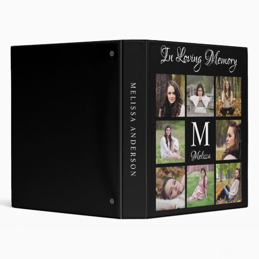 Personalized Memorial Loving Memory Photo Album 3 Ring Binder | Zazzle