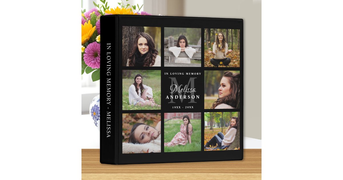 Personalized Memorial Loving Memory Photo Album 3 Ring Binder | Zazzle