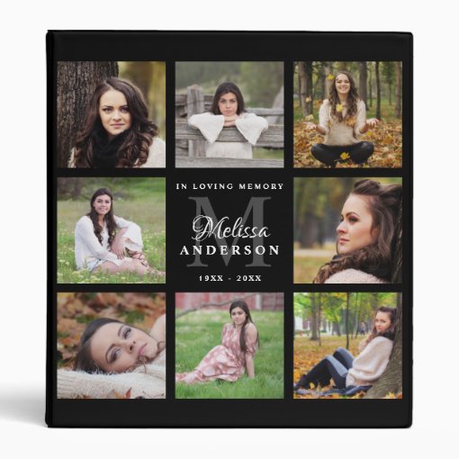 Personalized Memorial Loving Memory Photo Album 3 Ring Binder | Zazzle