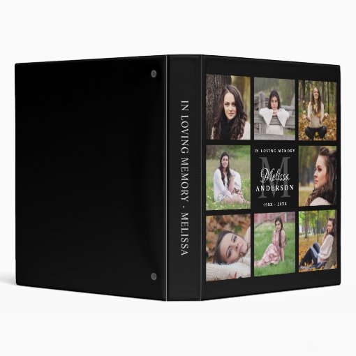 Personalized Memorial Loving Memory Photo Album 3 Ring Binder | Zazzle