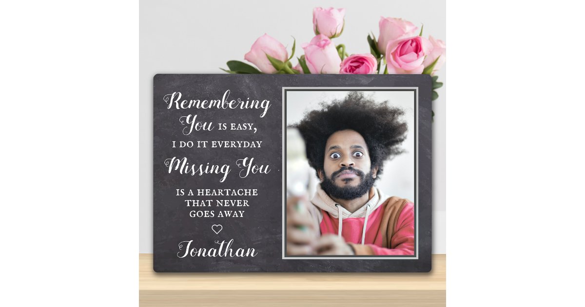 Personalized Memorial Remembrance Keepsake Photo Plaque | Zazzle