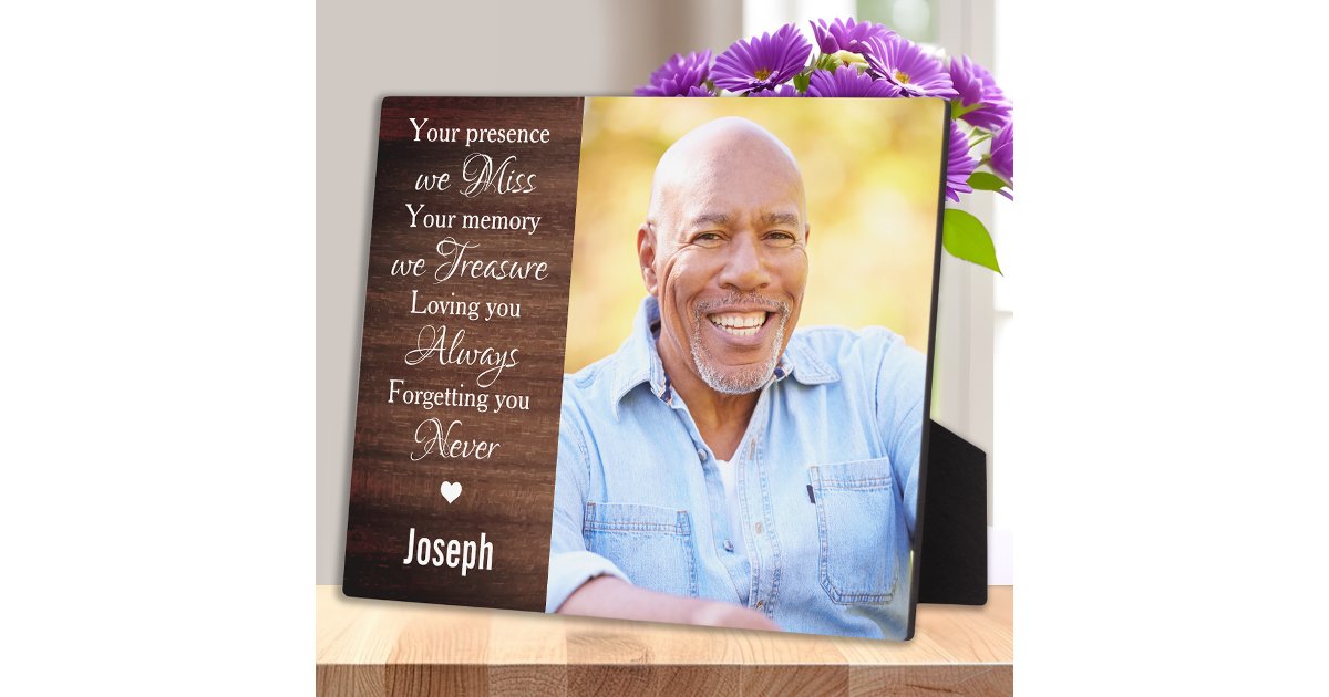 Personalized Memorial Remembrance Photo Plaque | Zazzle