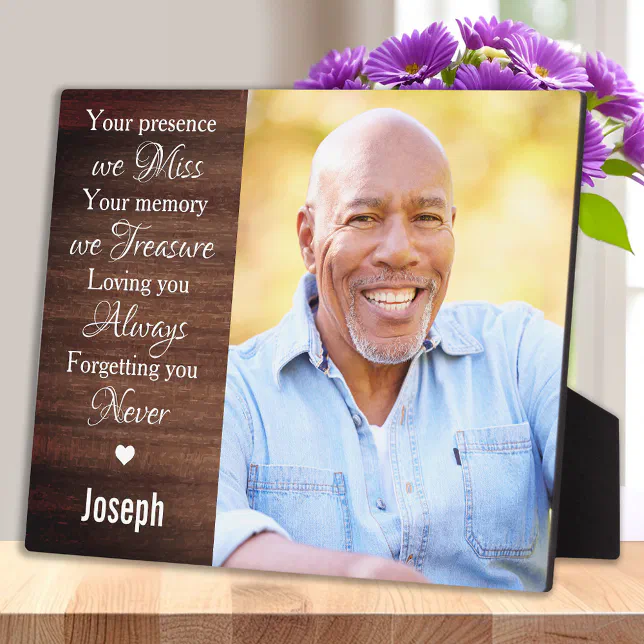 Personalized Memorial Remembrance Photo Plaque | Zazzle