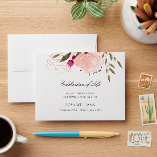 Personalized Memorial Seed Packets for Funerals Envelope | Zazzle