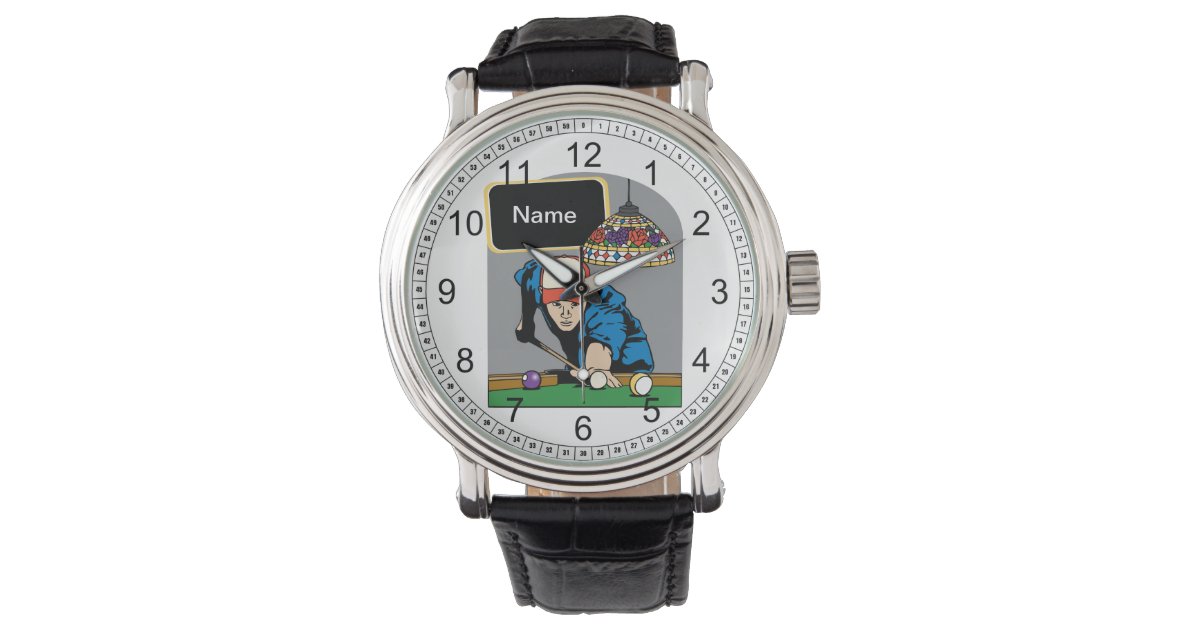 Personalized Mens Billiards Watch | Zazzle