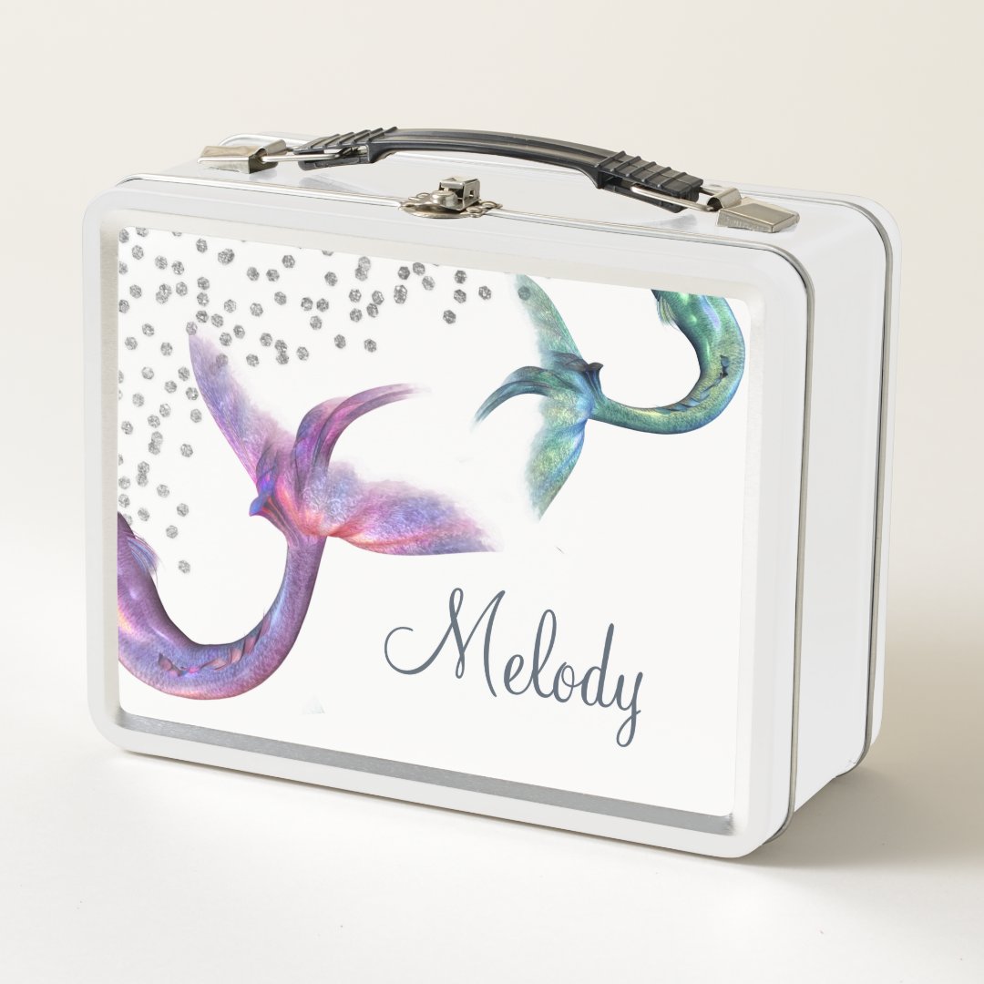 Personalized Mermaid Metal Lunch Box | Zazzle
