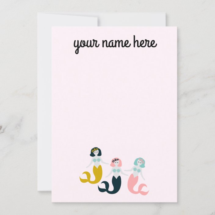 Personalized Mermaid Stationery Notecards | Zazzle.com