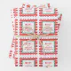 Personalized Merry and Bright Red Checkered Wrapping Paper Sheets | Zazzle