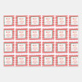 Personalized Merry and Bright Red Checkered Wrapping Paper Sheets | Zazzle