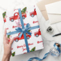 Personalized Merry Christmas Tree Farm Truck Wrapping Paper | Zazzle