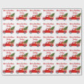 Personalized Merry Christmas Tree Farm Truck Wrapping Paper | Zazzle
