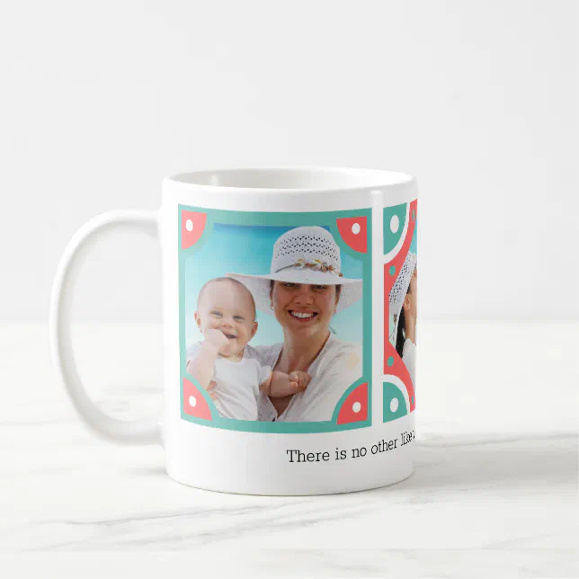 Personalized Message 3 Photo Frame Collage Coffee Mug | Zazzle