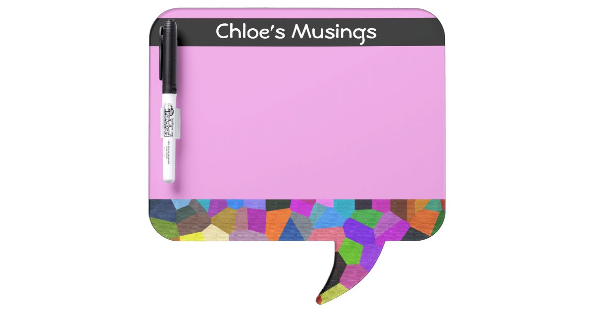 Personalized Message Board in Confetti | Zazzle