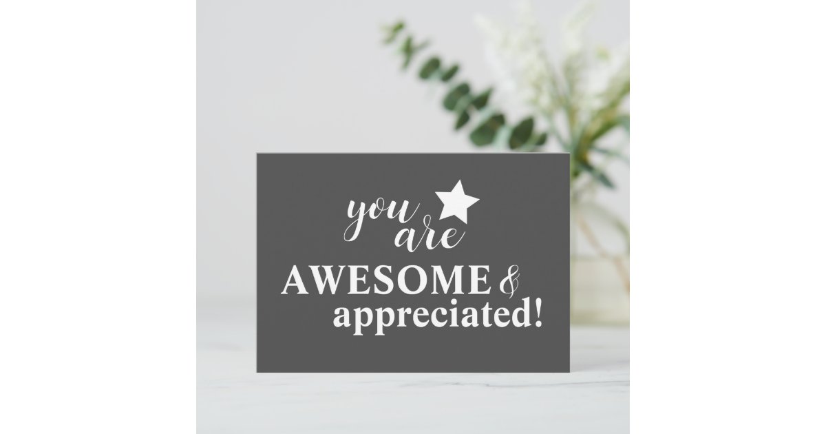 Personalized Message "Employee Appreciation" Thank You Card | Zazzle
