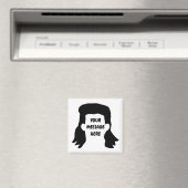 Personalized Message Funny Mullet Illustration Magnet | Zazzle