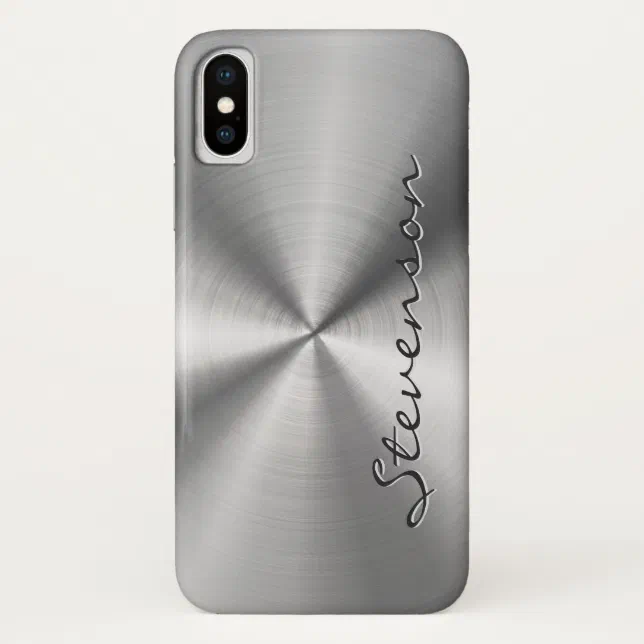 Personalized Metallic Radial Stainless Steel Look Case-Mate iPhone Case ...