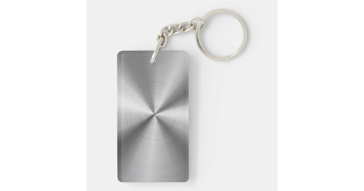 Personalized Metallic Radial Texture Keychain | Zazzle