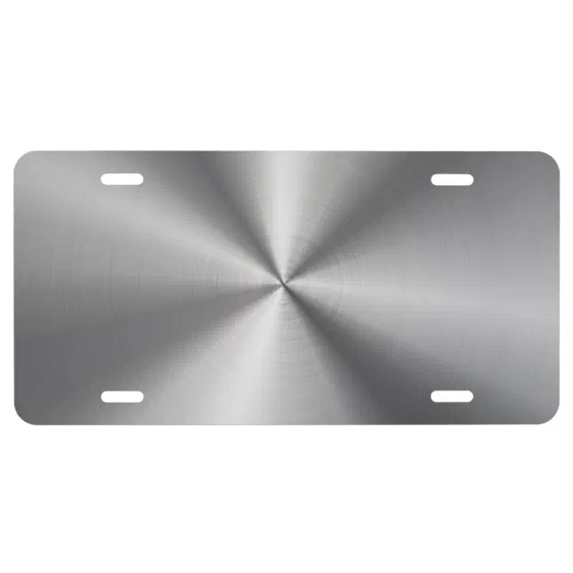 Personalized Metallic Radial Texture License Plate | Zazzle