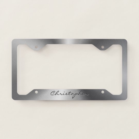 Personalized Metallic Radial Texture License Plate Frame | Zazzle.com