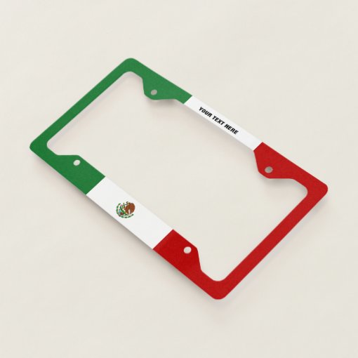 Personalized Mexican Flag License Plate Frame | Zazzle