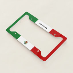 Personalized Mexican Flag License Plate Frame | Zazzle