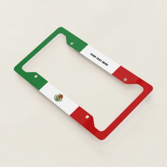 Personalized Mexican Flag License Plate Frame | Zazzle