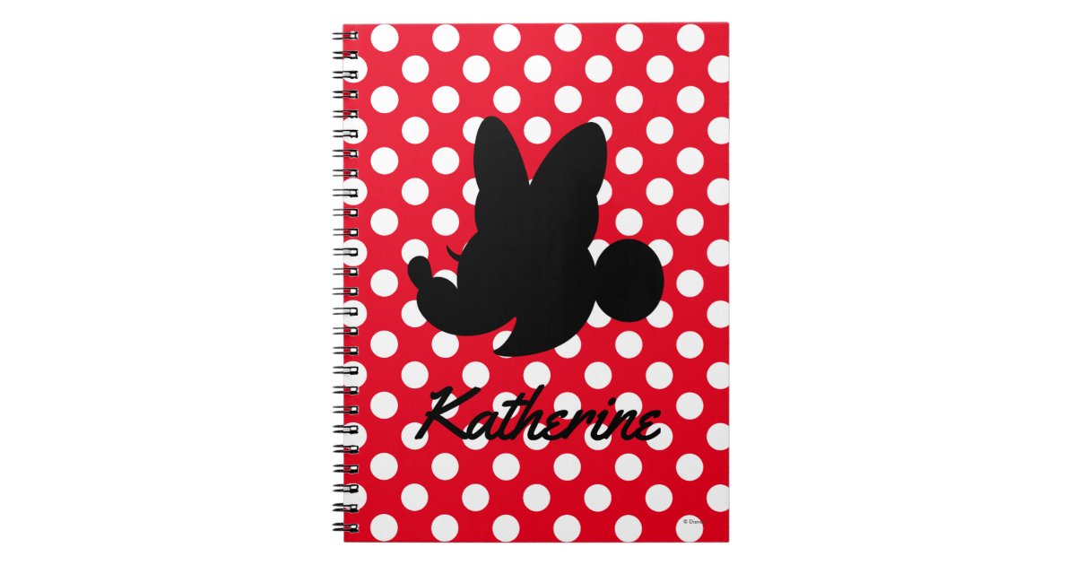 Personalized Mickey & Minnie Silhouette Notebook | Zazzle