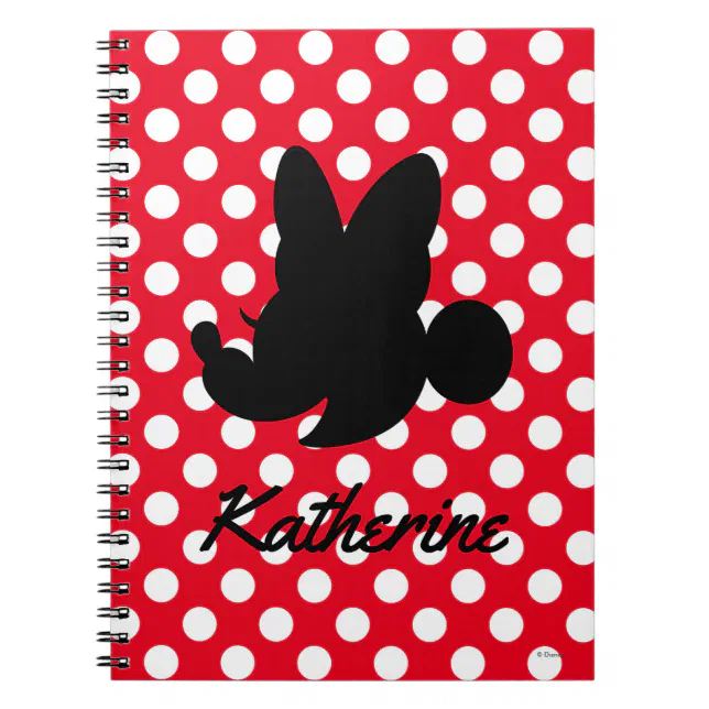 Personalized Mickey & Minnie Silhouette Notebook | Zazzle