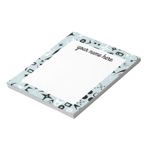 Personalized Mid Century Modern Notepad | Zazzle