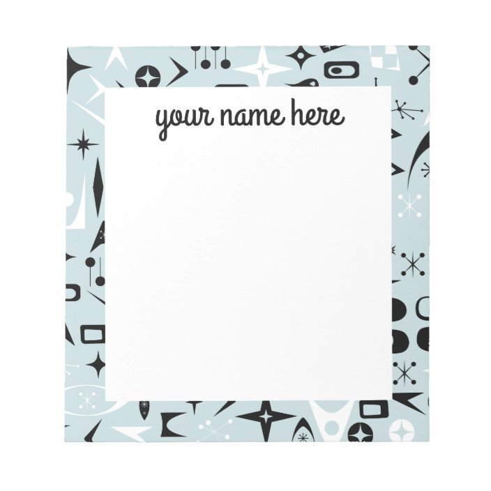 Personalized Mid Century Modern Notepad | Zazzle.com