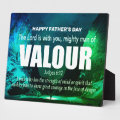 Personalized MIGHTY MAN OF VALOUR Christian Plaque | Zazzle