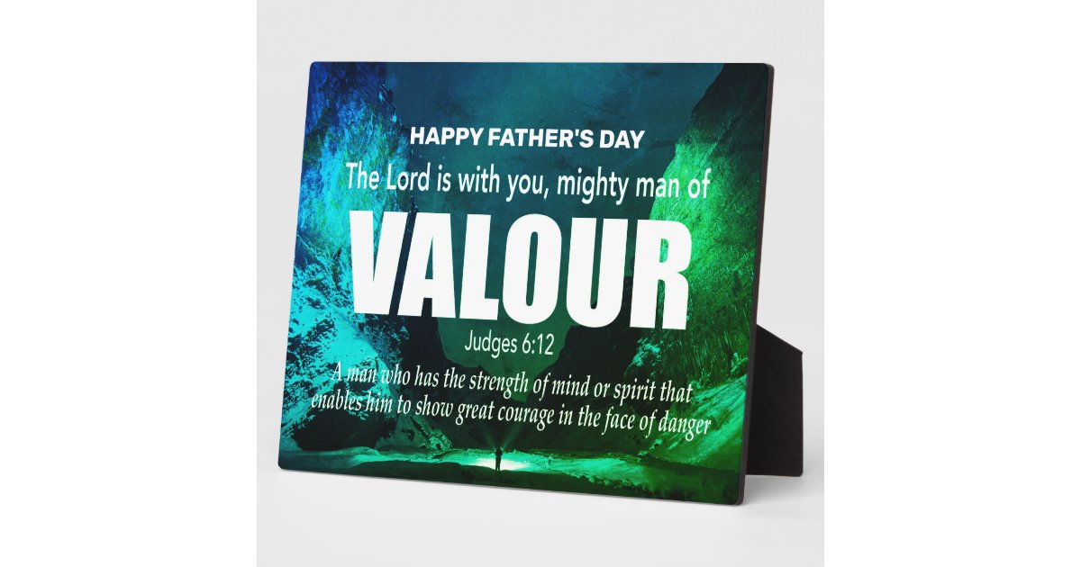 Personalized MIGHTY MAN OF VALOUR Christian Plaque | Zazzle