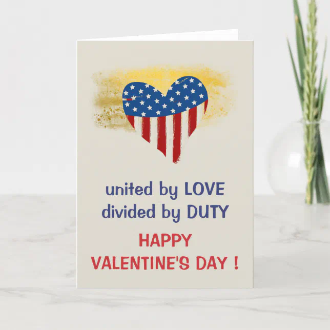 Personalized Military Army Soldier Valentines Day Holiday Card | Zazzle