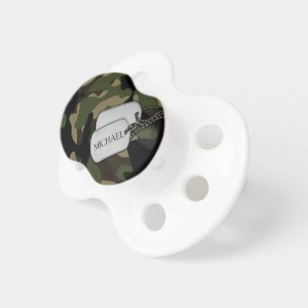 Personalized Military Camo Pacifier | Zazzle