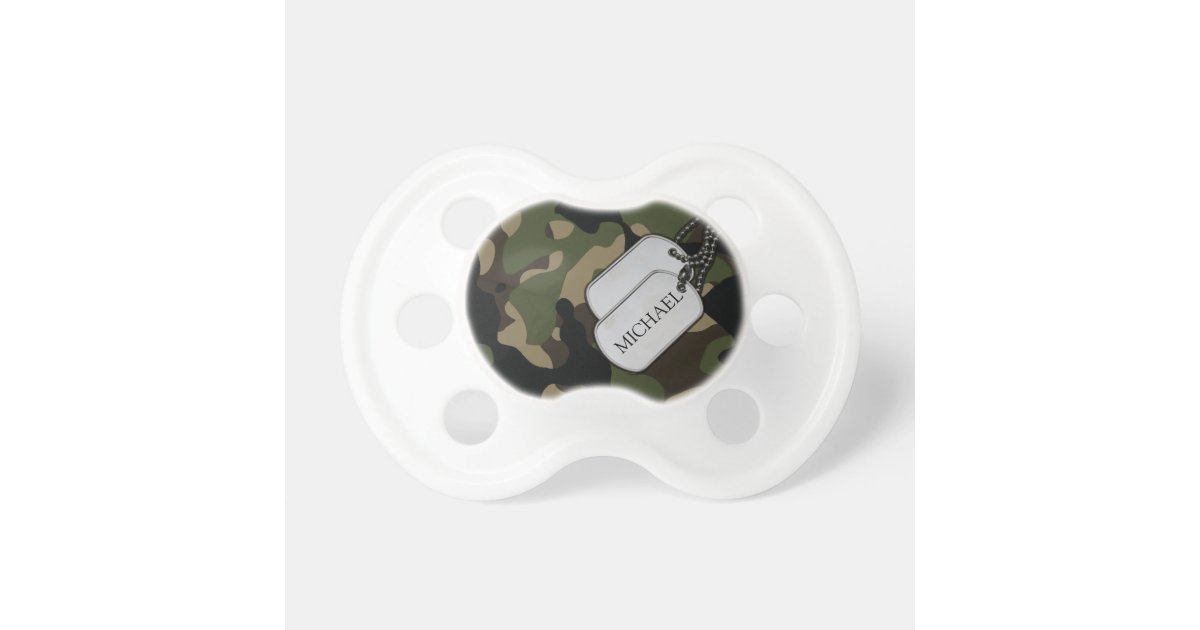 Personalized Military Camo Pacifier | Zazzle