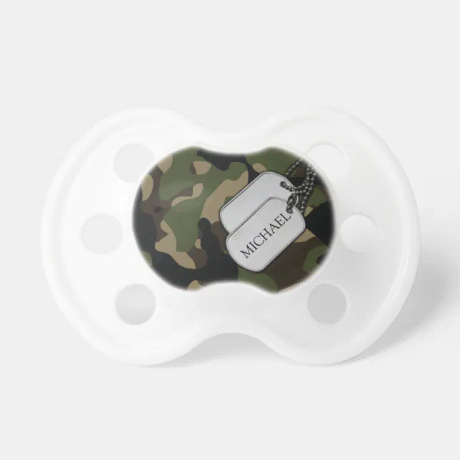Personalized Military Camo Pacifier | Zazzle