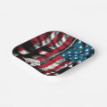 Personalized Military Soldier Dog Tags USA Flag Paper Plates | Zazzle
