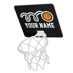 Personalized mini basketball hoop with custom name | Zazzle