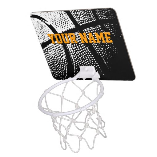 Personalized mini basketball hoop with custom text | Zazzle