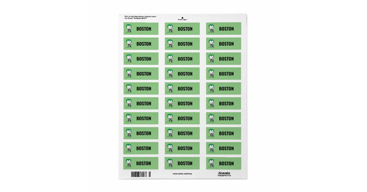 Personalized Mini Joker Kids' Labels | Zazzle