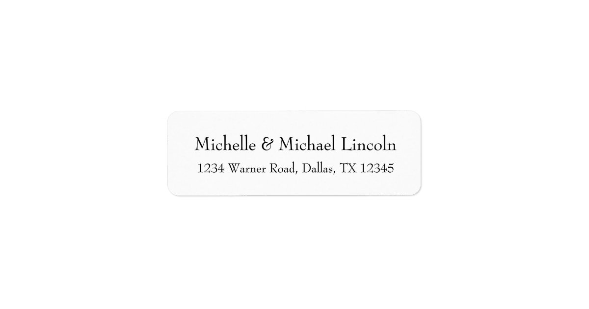 Personalized Minimalist B & W Address Labels | Zazzle
